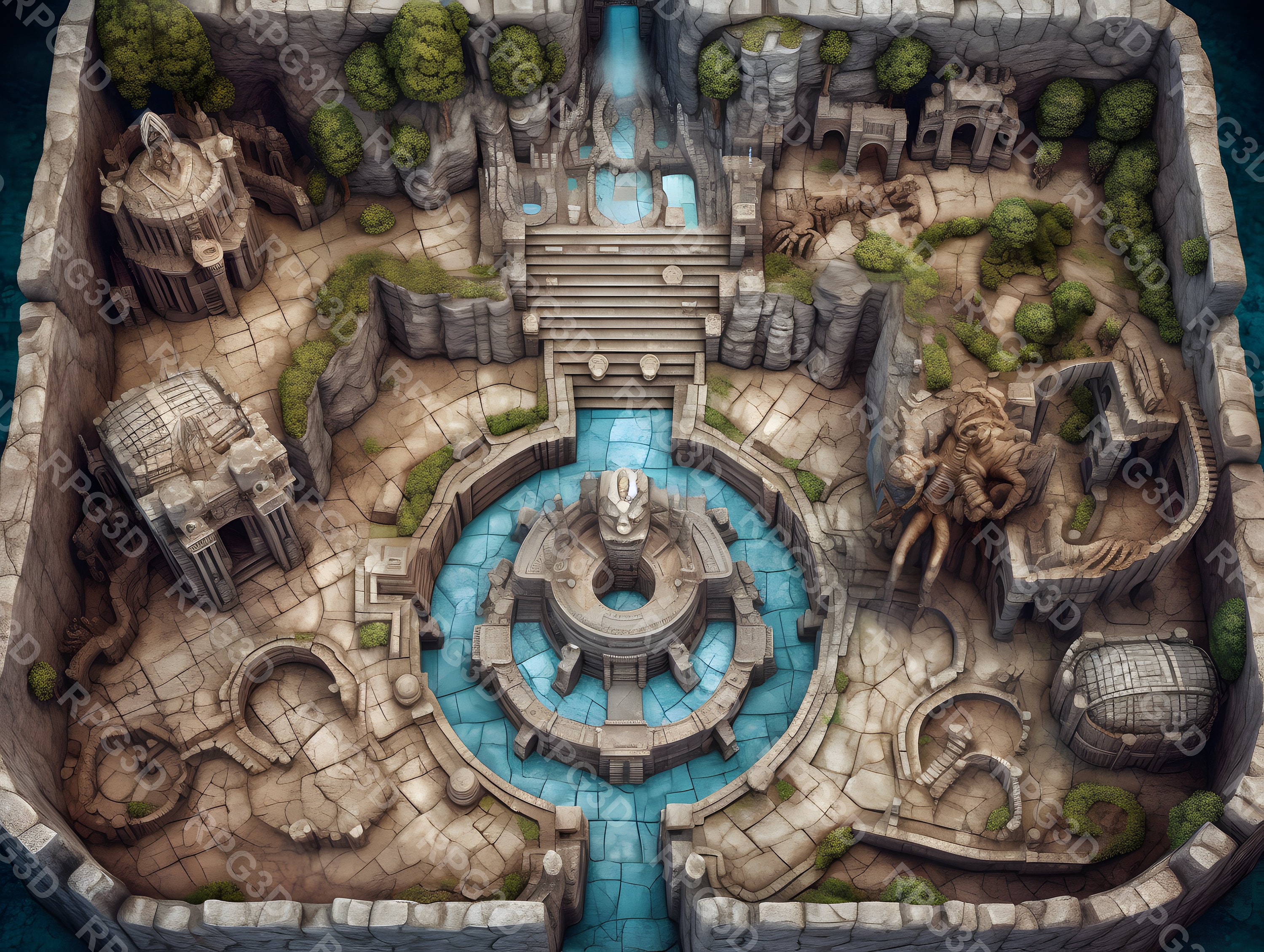 Sanctuary and Library Dnd Battle Map X7 D&D Battlemap - Etsy Australia