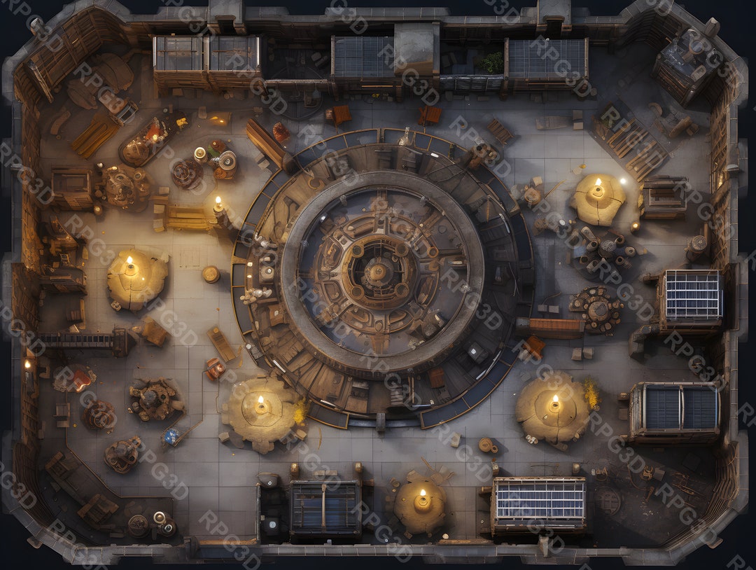 Industrial Factory Dnd Battle Map X7 D&D Battlemap Donjons - Etsy