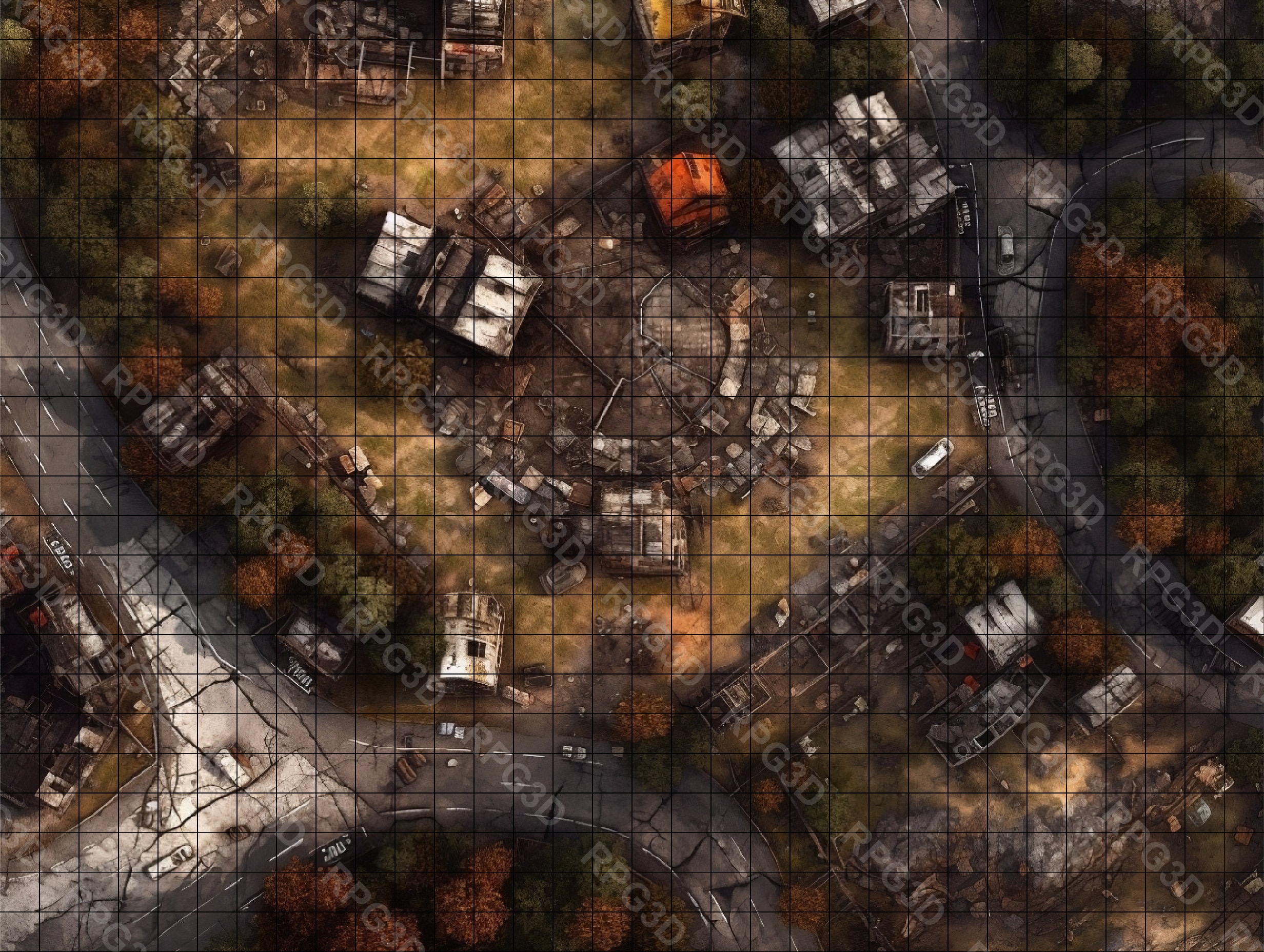 Apocalypse City Battle Map Dnd X6 D&D Battlemap Donjons Et - Etsy Australia