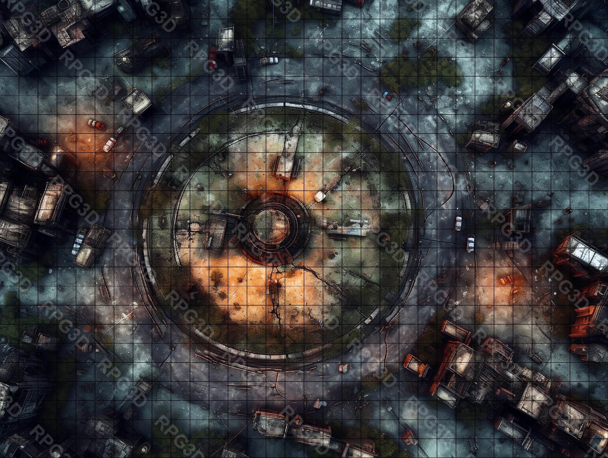 Apocalypse City Battle Map Dnd X6 D&D Battlemap Donjons Et - Etsy Australia