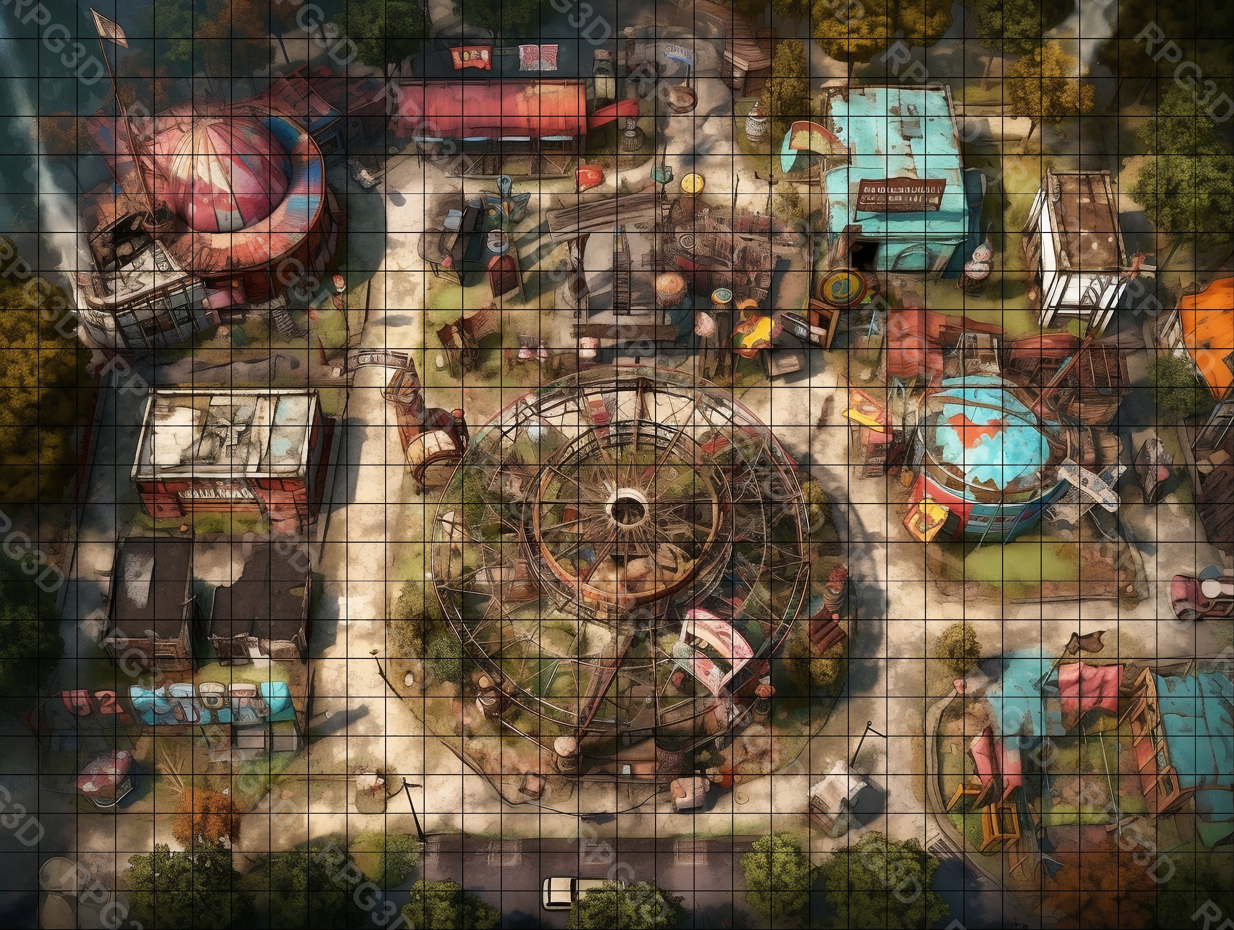 Apocalypse City Battle Map Dnd X6 D&D Battlemap Donjons Et - Etsy Australia