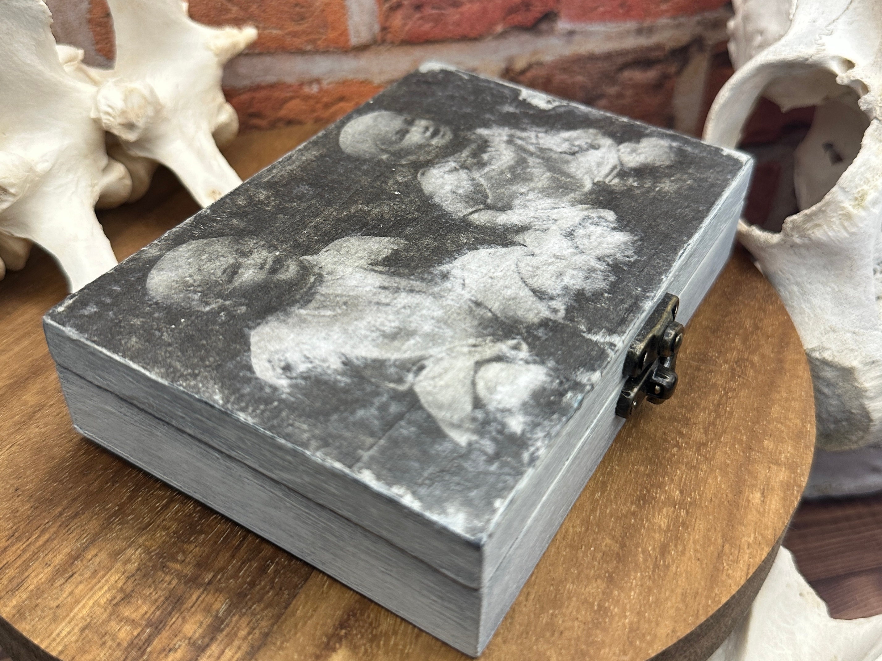 The Twins Creepy Doll Art Spooky Haunted Baby Trinket Box - Etsy