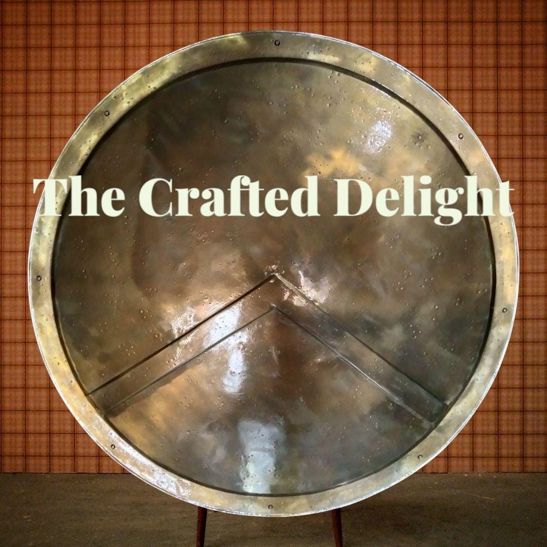 36" Inch Spartan King Shield Cosplay Knight Replica Battle Shield ...