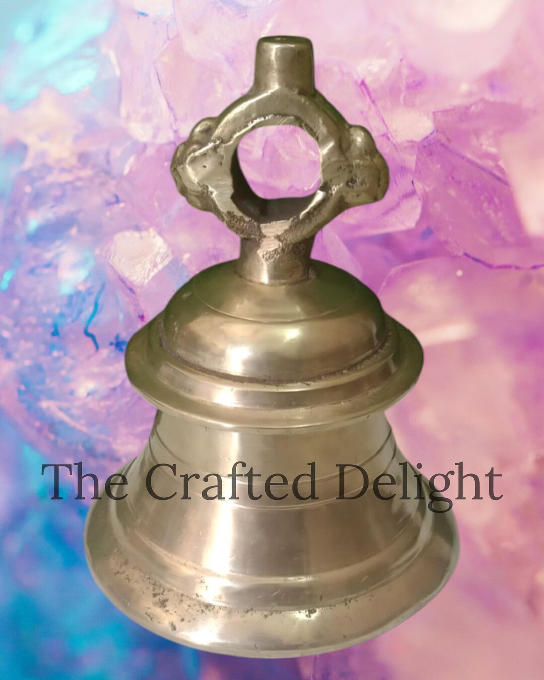 Brass Hanging Temple Bell Ghanta Church Bell | Home Decor - Golden - 7 ...