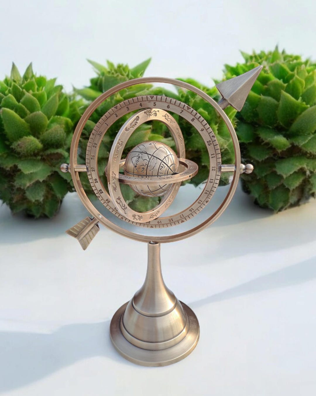 Antiques Era Brass Celestial Armillary Globe Sphere Astrological Globe ...