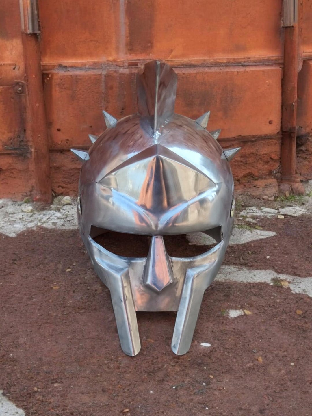 Maximus Gladiator Helmet: Solid Iron Roman Armour, Adult Size - Etsy