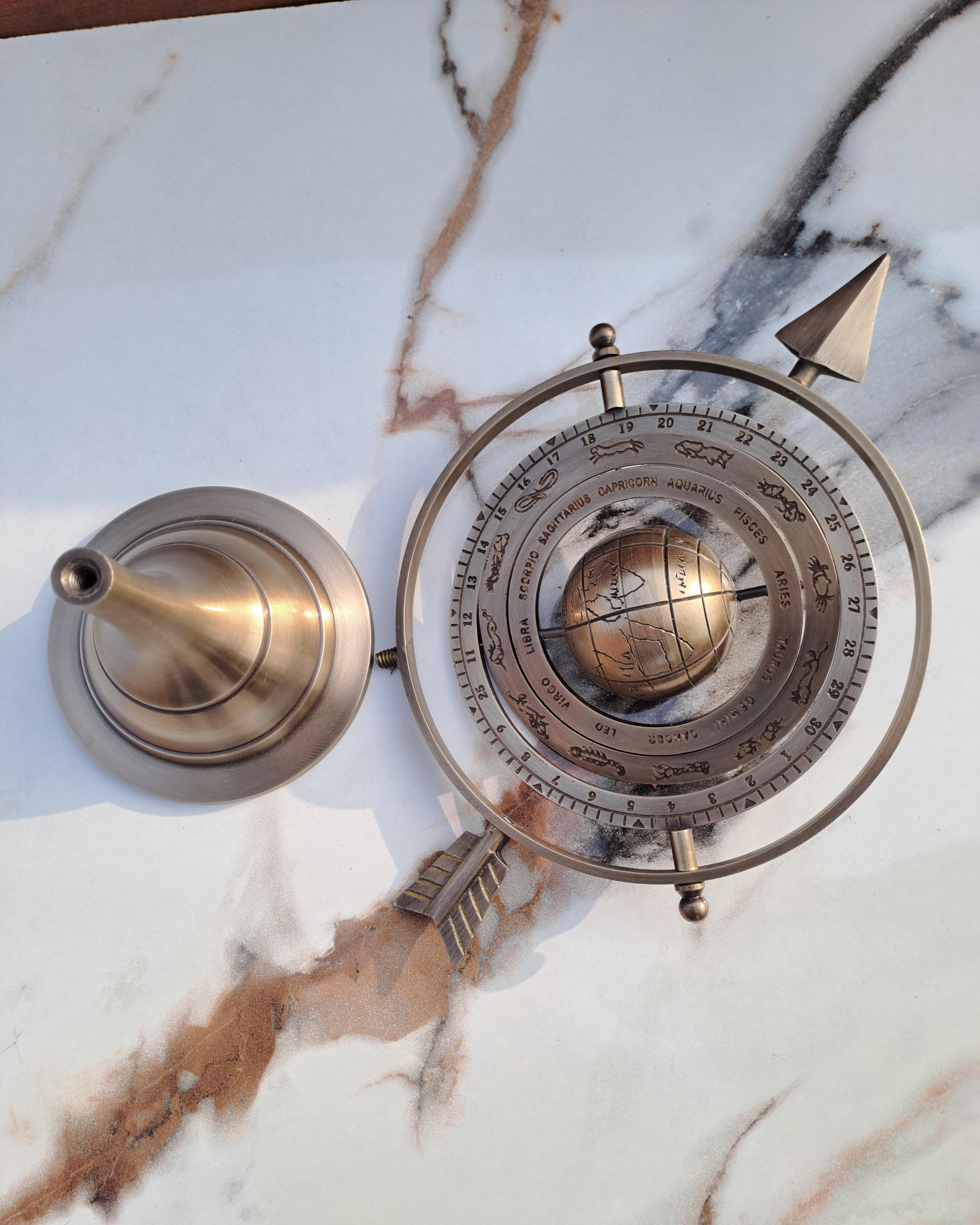 Brass Armillary Sphere Globe: Antique Celestial Decor - Etsy