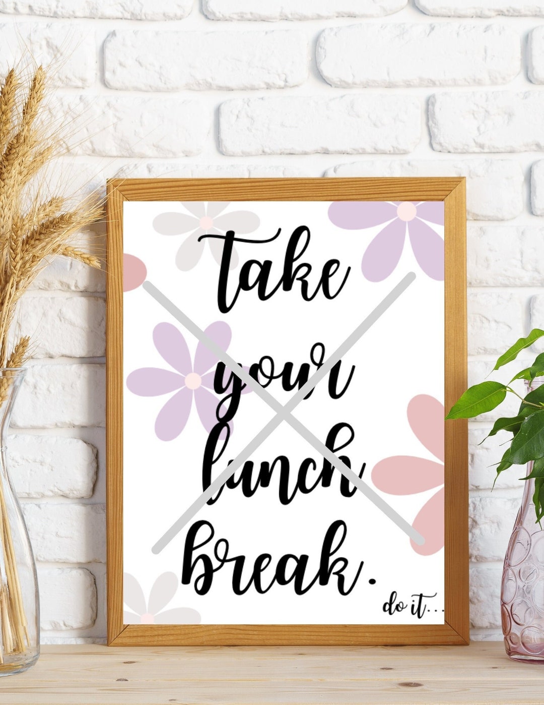 Take Your Lunch Sign Office Work Stress Reminder Cute Jpg Cricut - Etsy UK