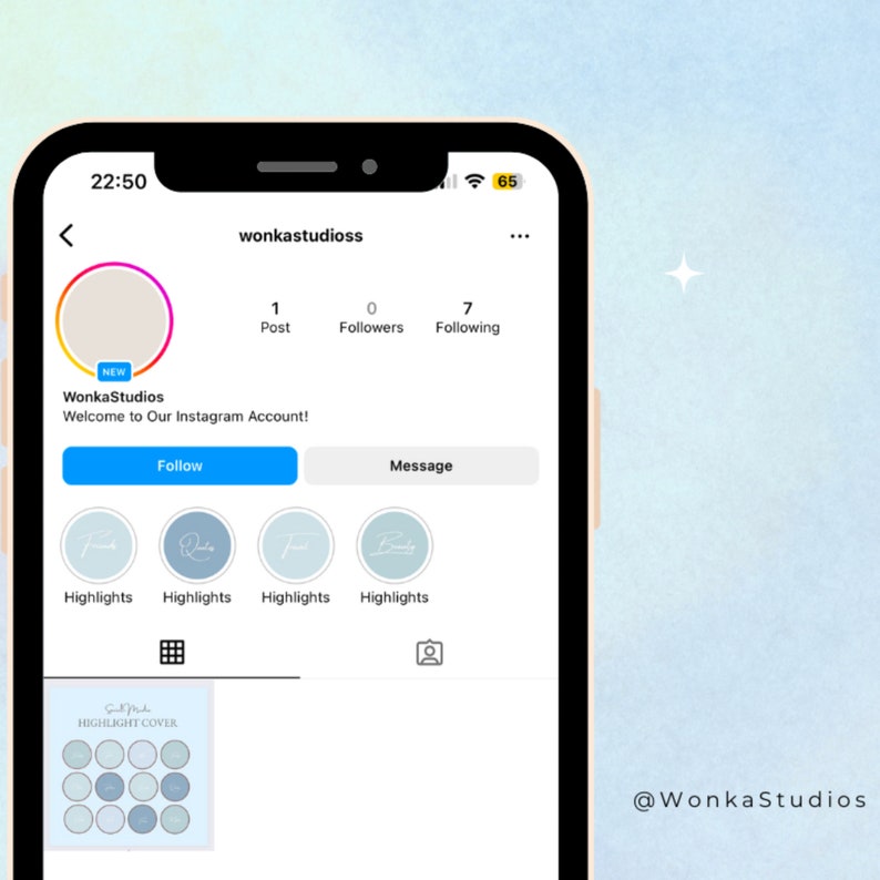 12 Baby Blue Instagram Highlights / Canva Highlight Templates ...