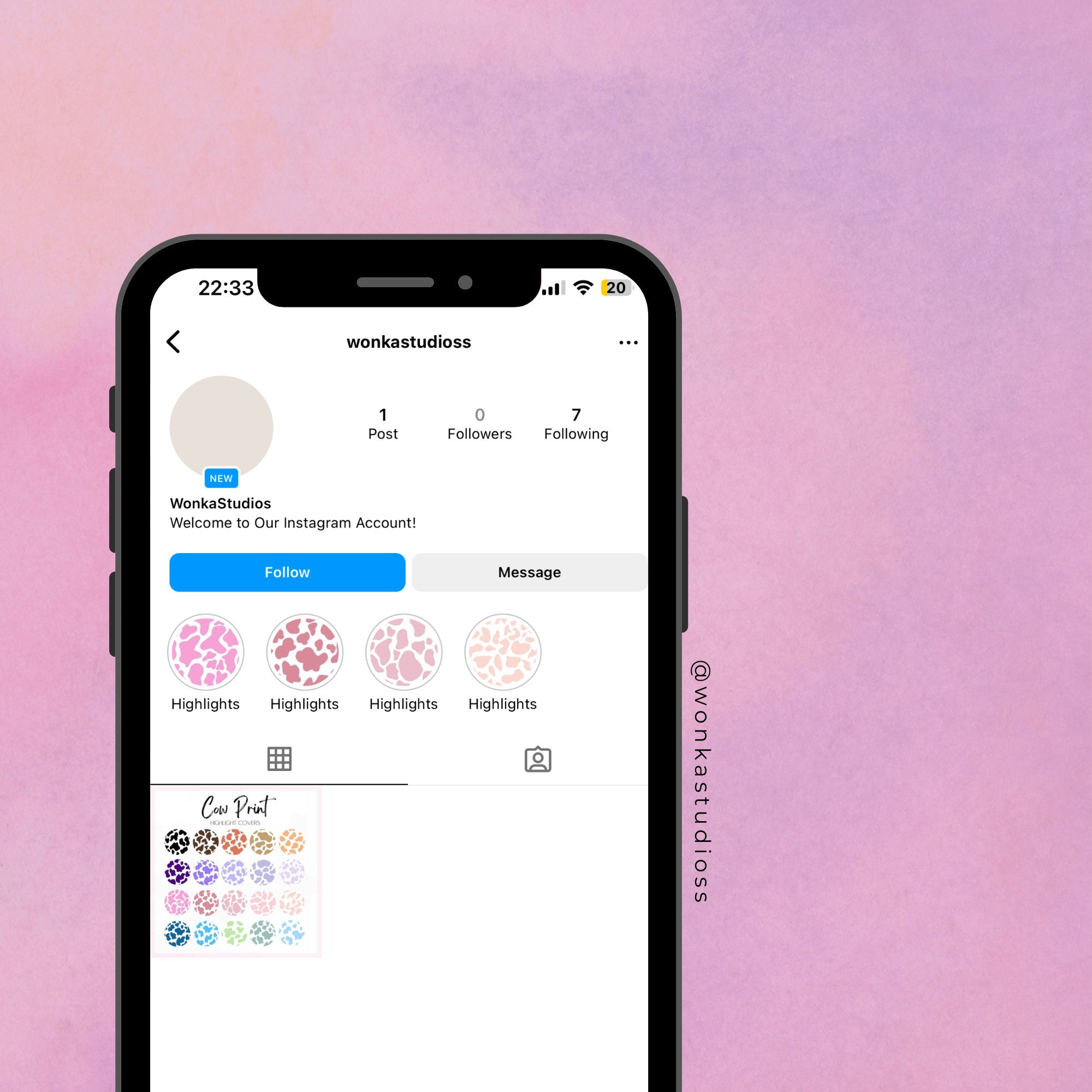 20 Cow Print Instagram Highlights / Canva Highlight Templates ...