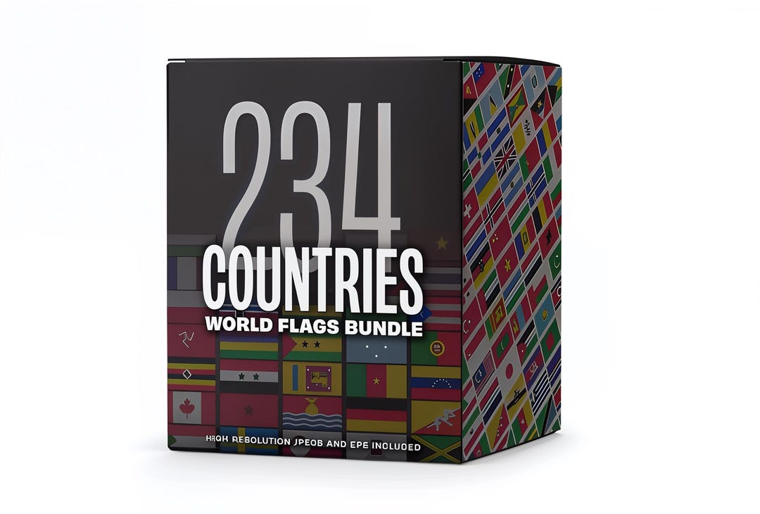World Flags Bundle 234 Countries - Etsy