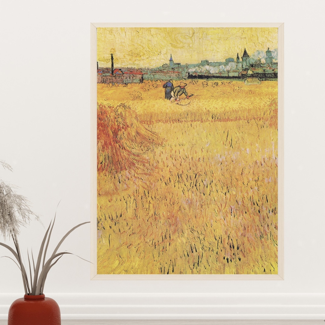 Arles View From the Wheat Fields Print, Van Gogh Landscape Art ...