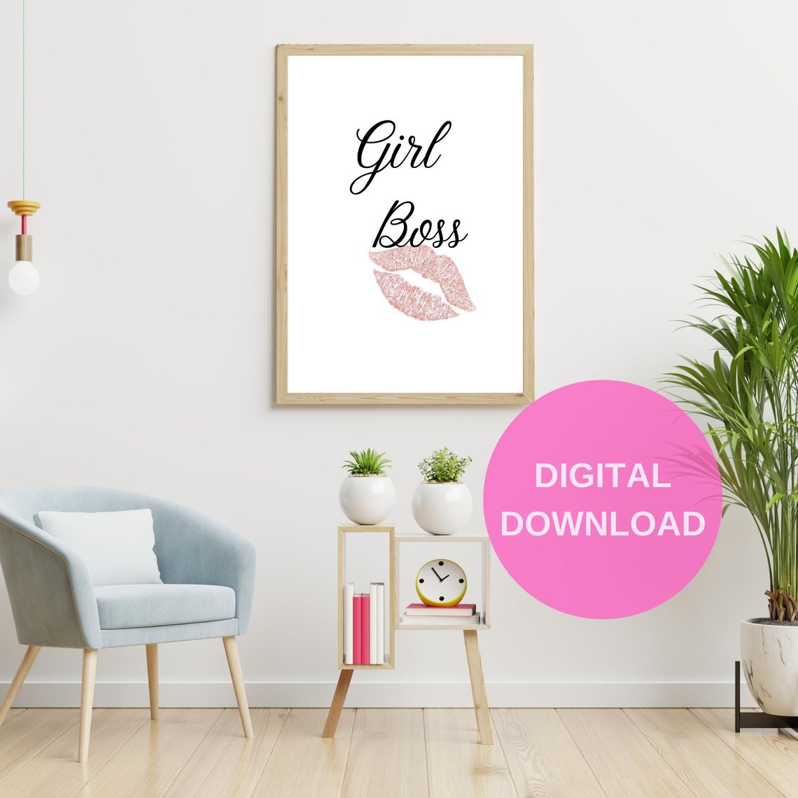 Girl Boss Wall Decor, Girl Boss Printable Wall Art, Boss Lady Printable ...
