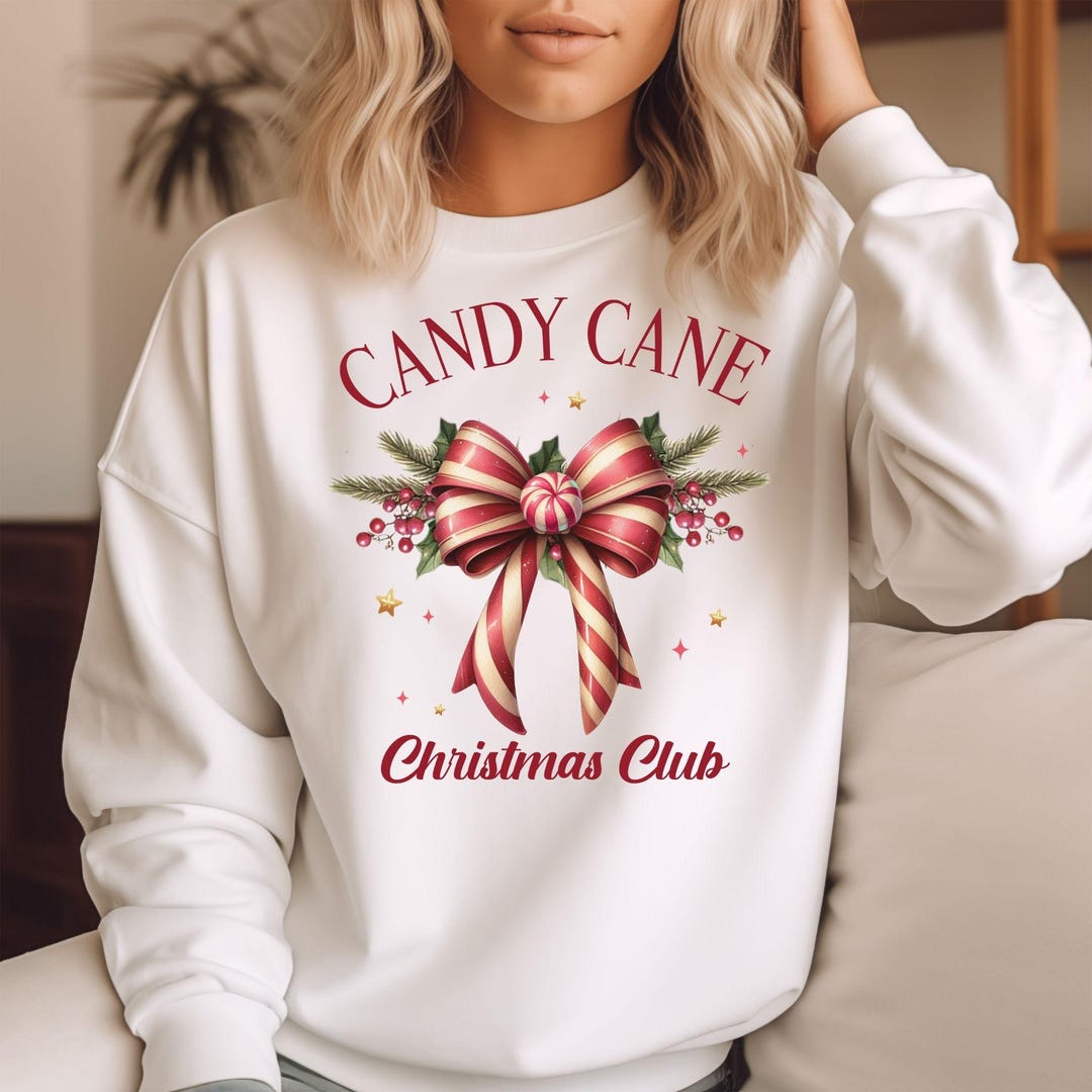 Pink Candy Cane Christmas Club Png, Christmas Season Png, Funny ...