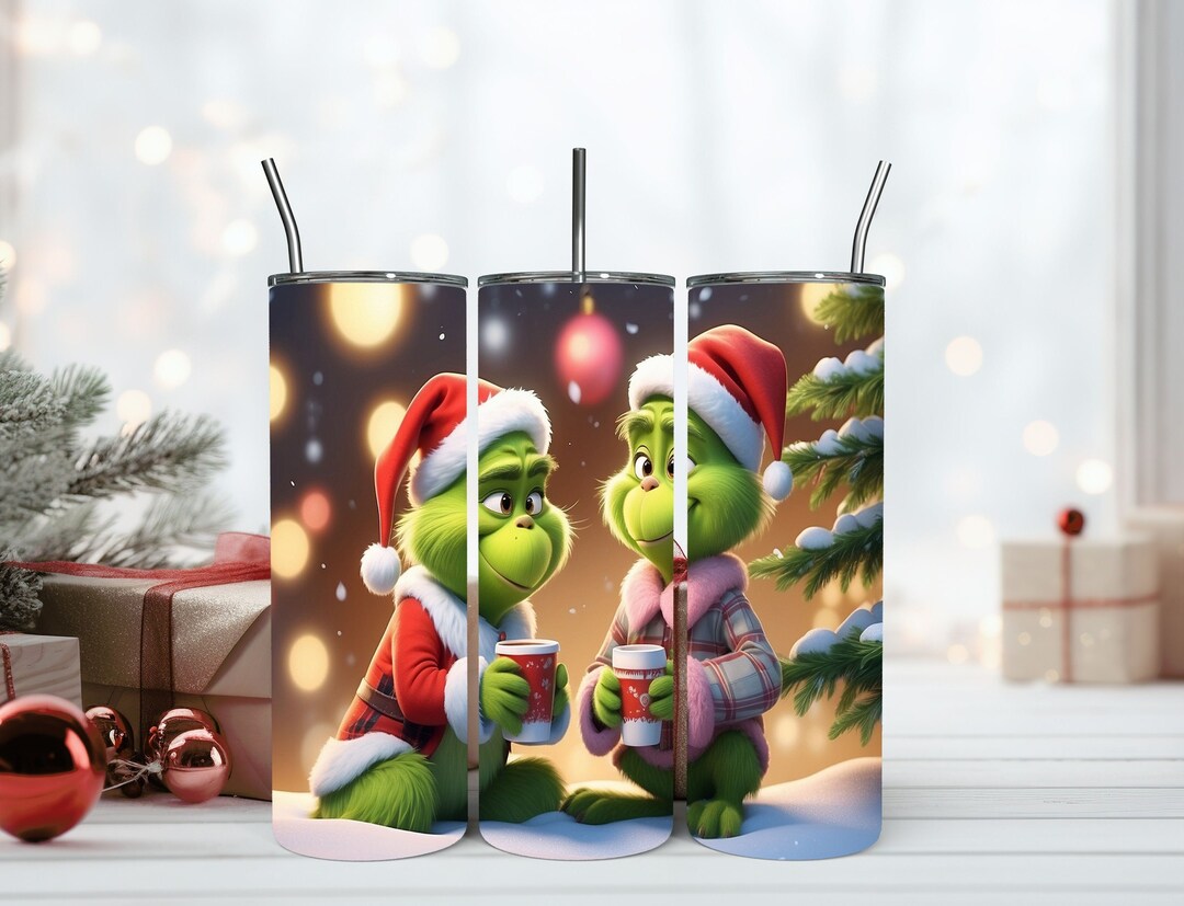 Grinch Tumbler Wrap Bundle , 20 Oz Skinny Tumbler Wrap, 20oz Tumbler ...