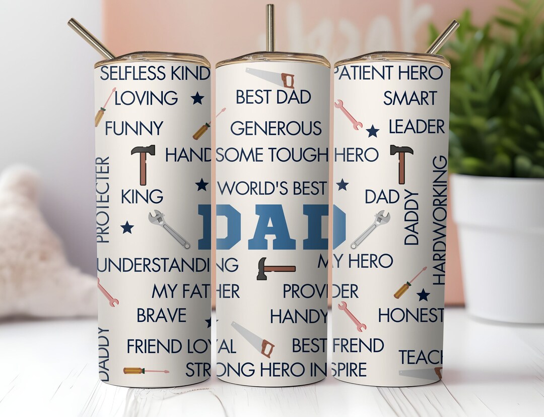 Dad Gifts 20oz Skinny Tumbler Wrap,father's Day Gifts,dads Love Tumbler ...