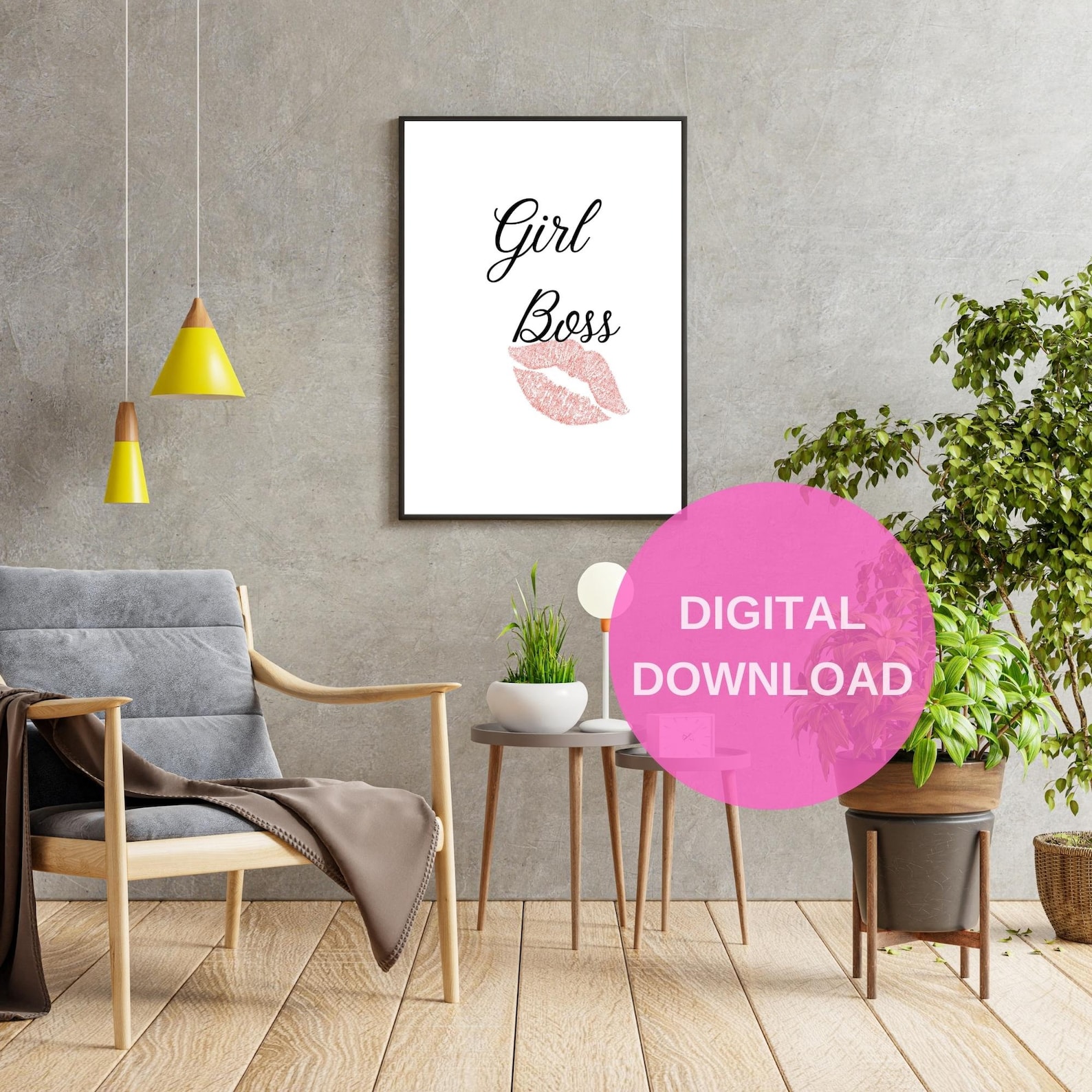 Girl Boss Wall Decor, Girl Boss Printable Wall Art, Boss Lady Printable ...