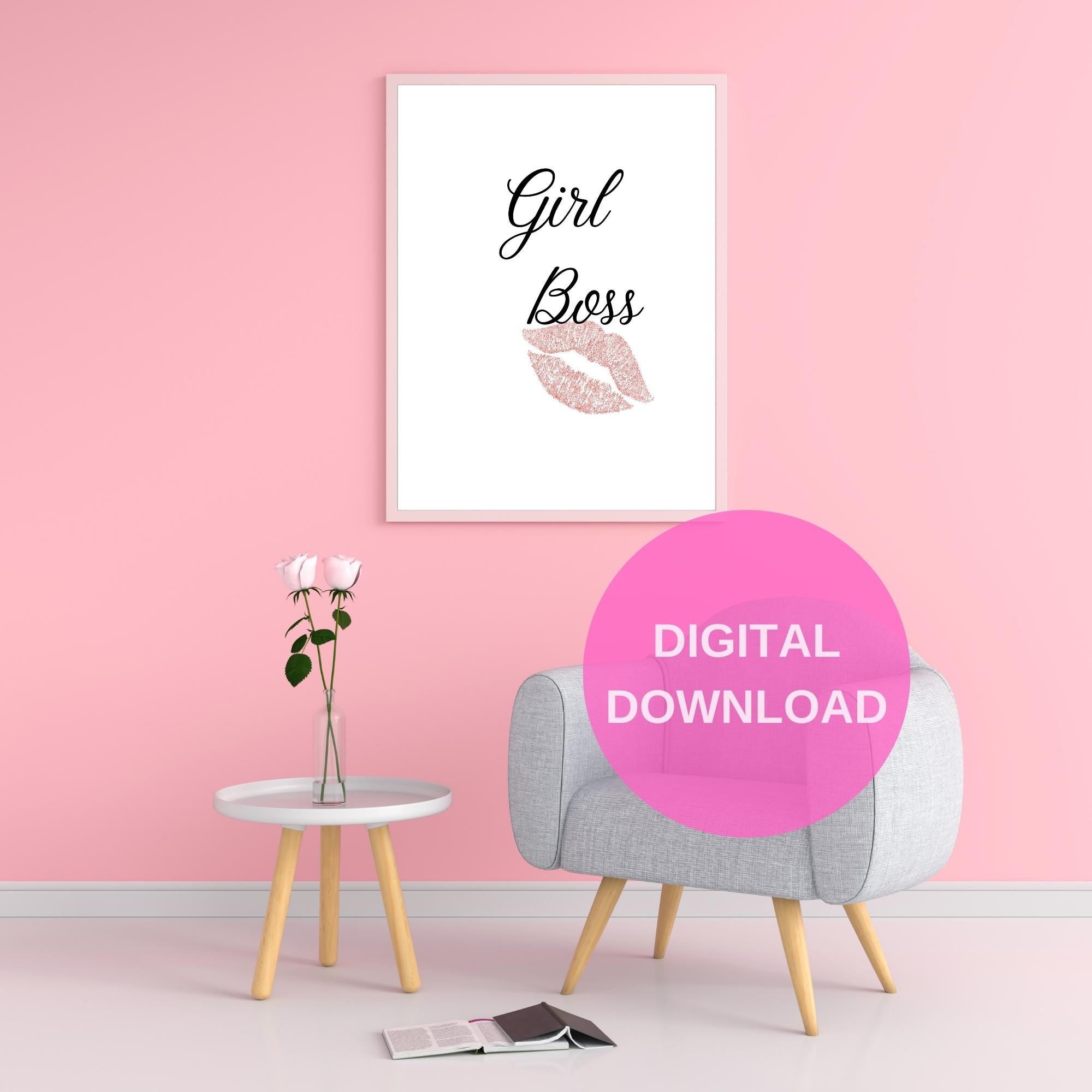 Girl Boss Wall Decor, Girl Boss Printable Wall Art, Boss Lady Printable ...