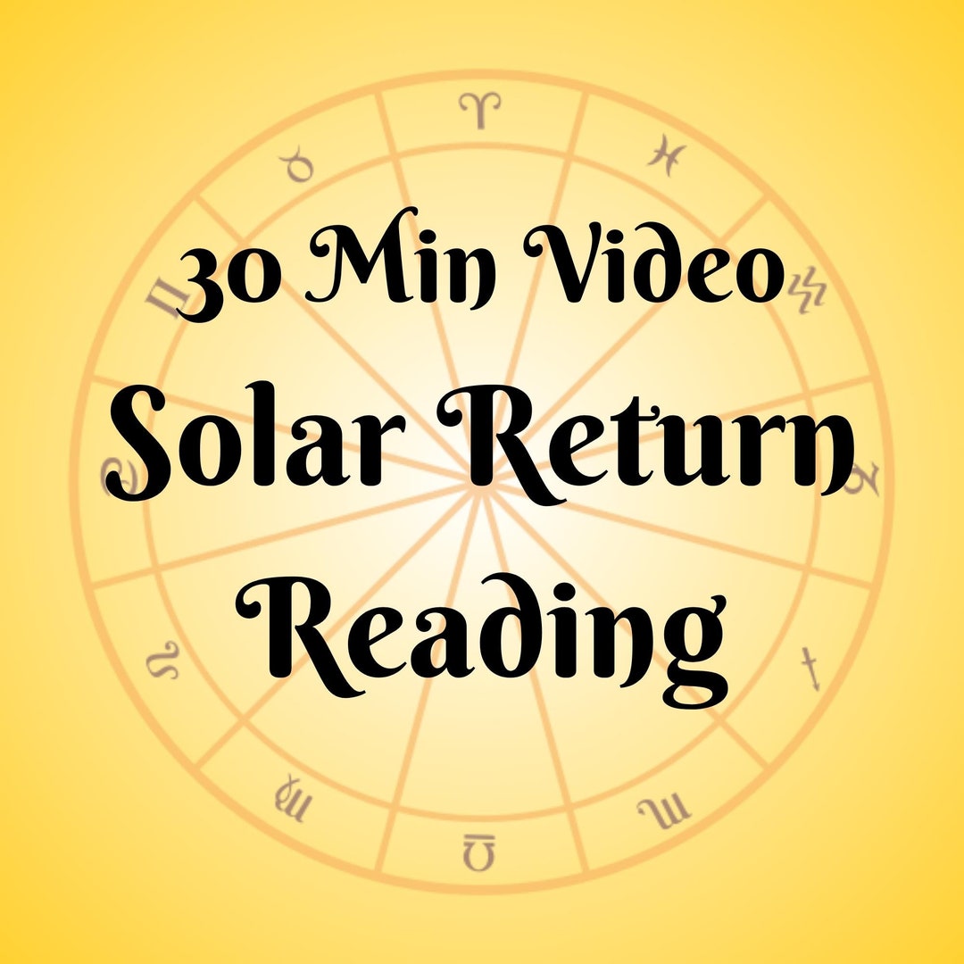 Solar Return Reading, Video Solar Return Chart Reading, Birth Chart ...
