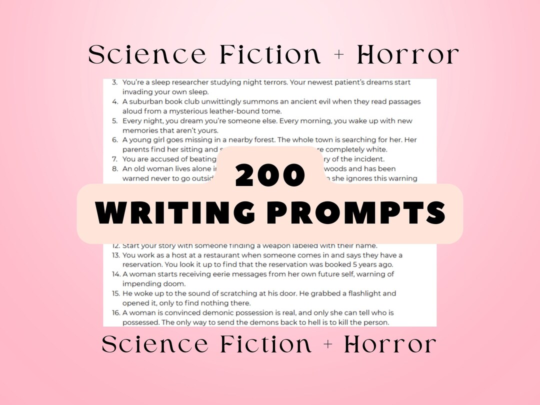 200 Sci-fi and Horror Writing Prompts: Story Starters (PDF Download) - Etsy