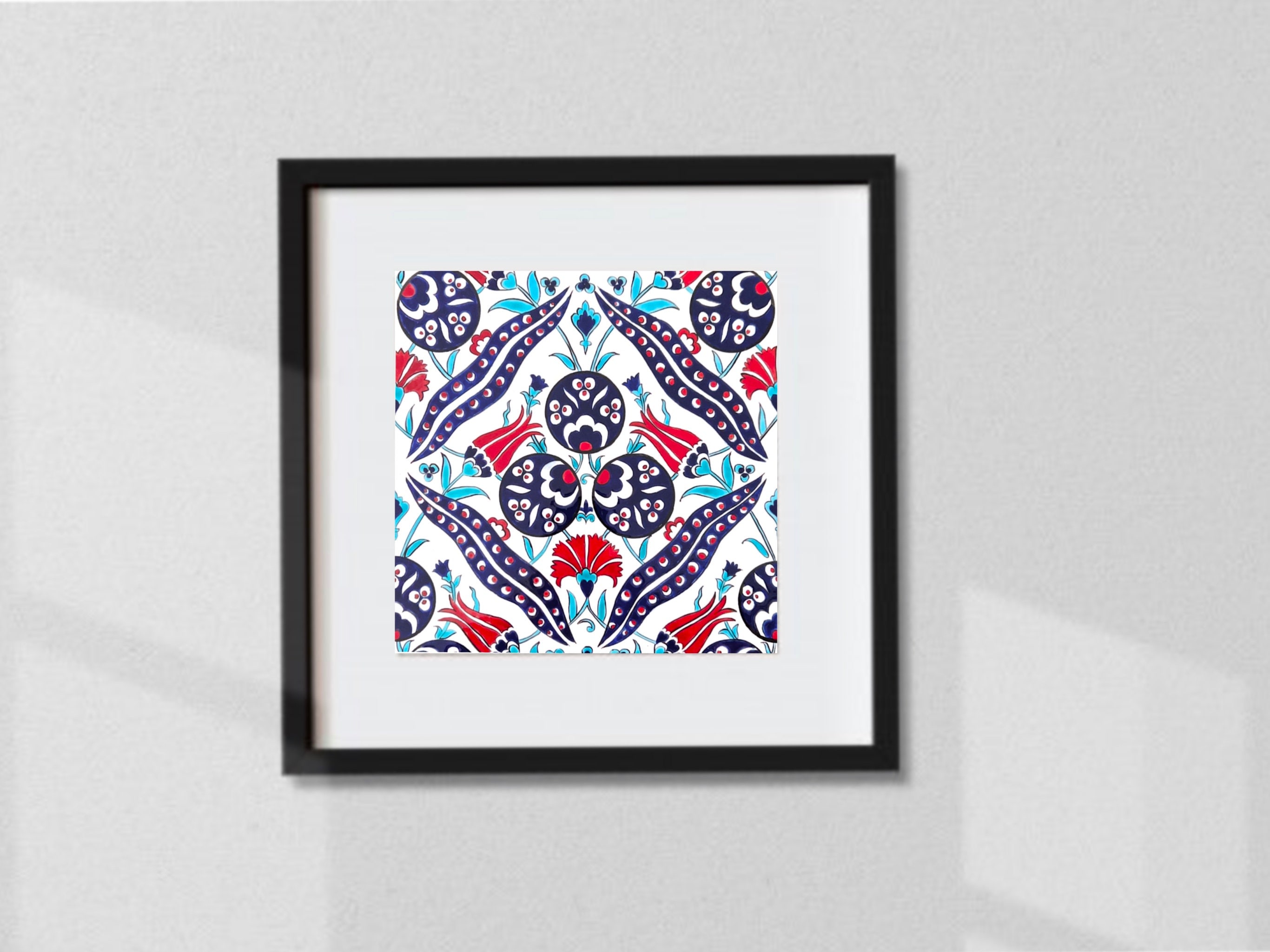 Tile Art Print, Digital Tile Wall Art, Printable Tile Art, Vintage ...