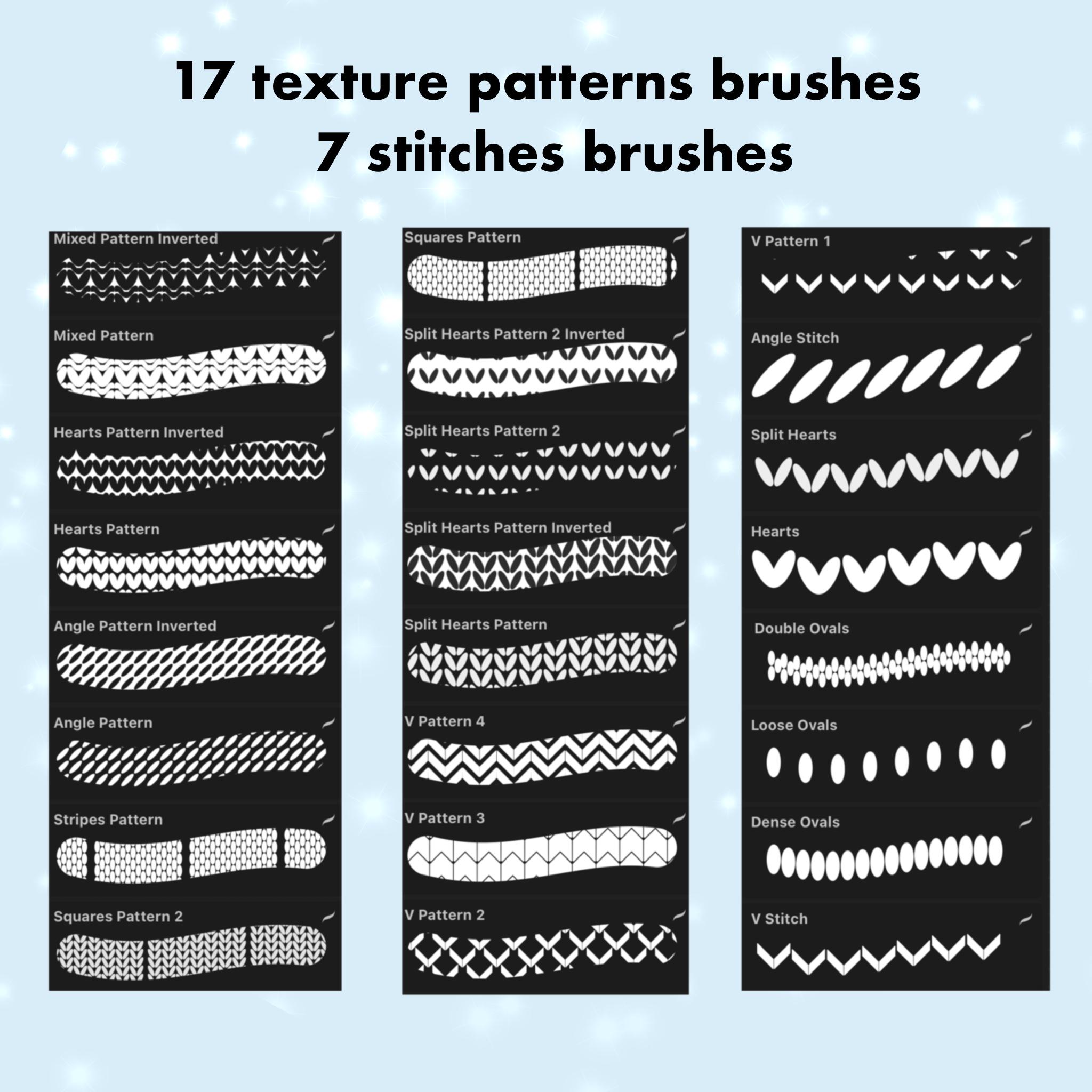 24 +7 Knitting Brushes for Procreate, Knit Brushes for Procreate ...