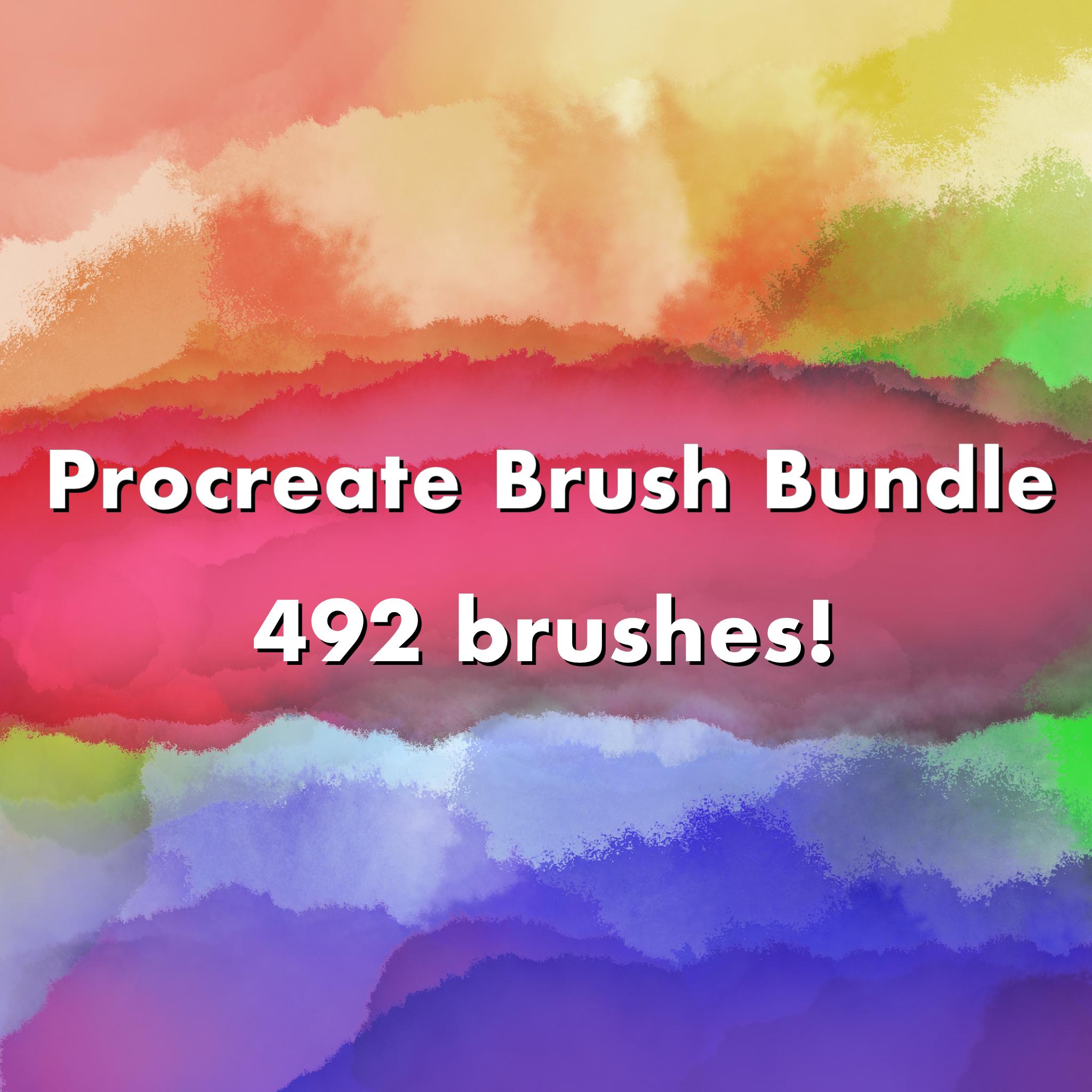 Procreate Brush Bundle! Set of 492 Brushes! Procreate Brushes, Texture ...