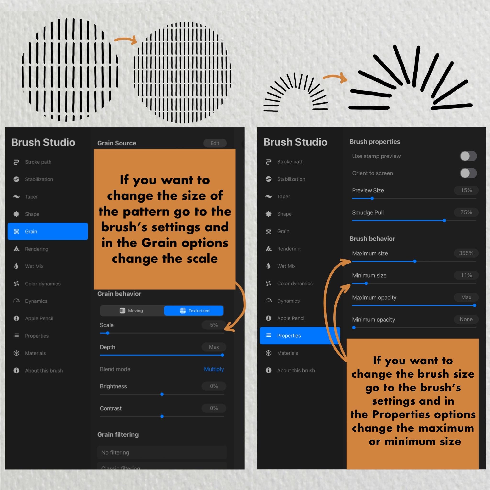 Ink & Stippling Brushes for Procreate ,procreate Inking Brushes ...