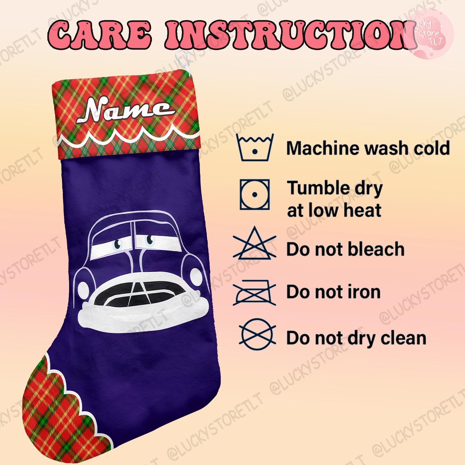 Personalized Disney Cars Christmas Stocking 2025, Custom Name Lightning ...