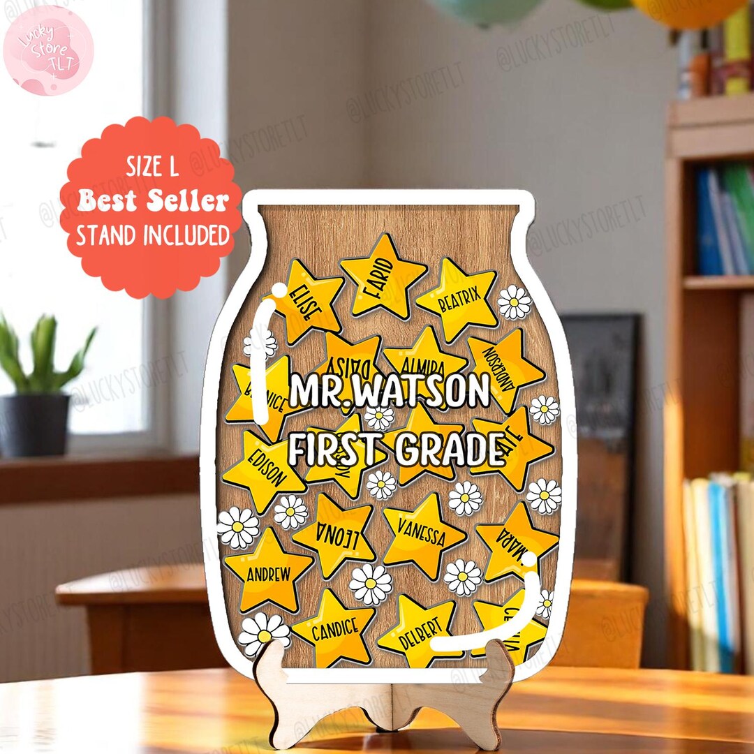 Personalized Star Jar With Student Names,first Day of School Sign ...