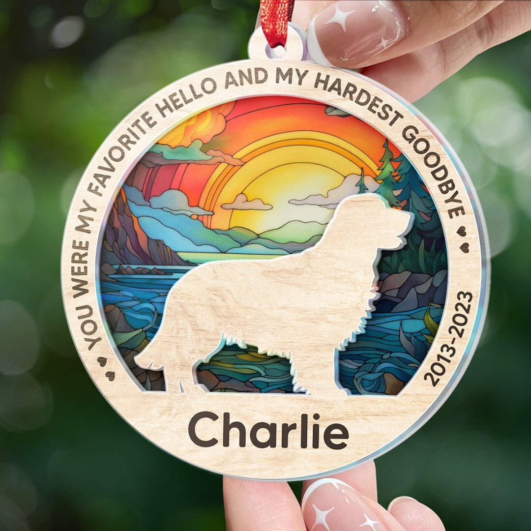 You Were My Favorite Hello And My Hardest Goodbye Suncatcher Ornament ...