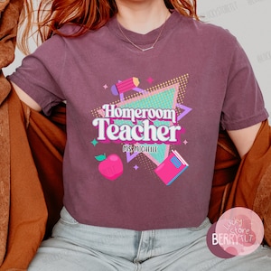 Comfort Color Custom Homeroom Teacher Shirt, Retro 90s Back to School ...