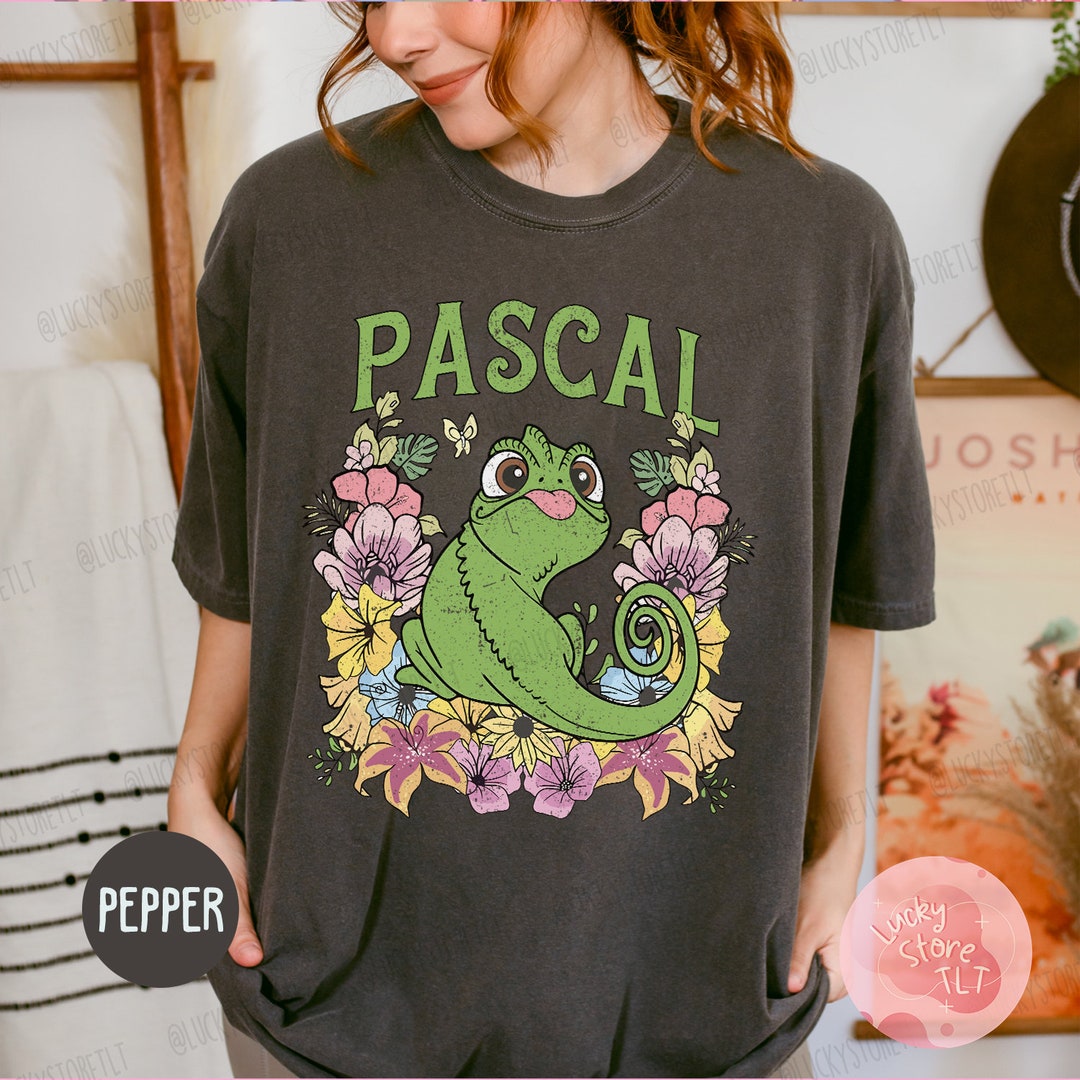Comfort Color Retro Disney Pascal Floral Shirt, Rapunzel Princess Shirt ...