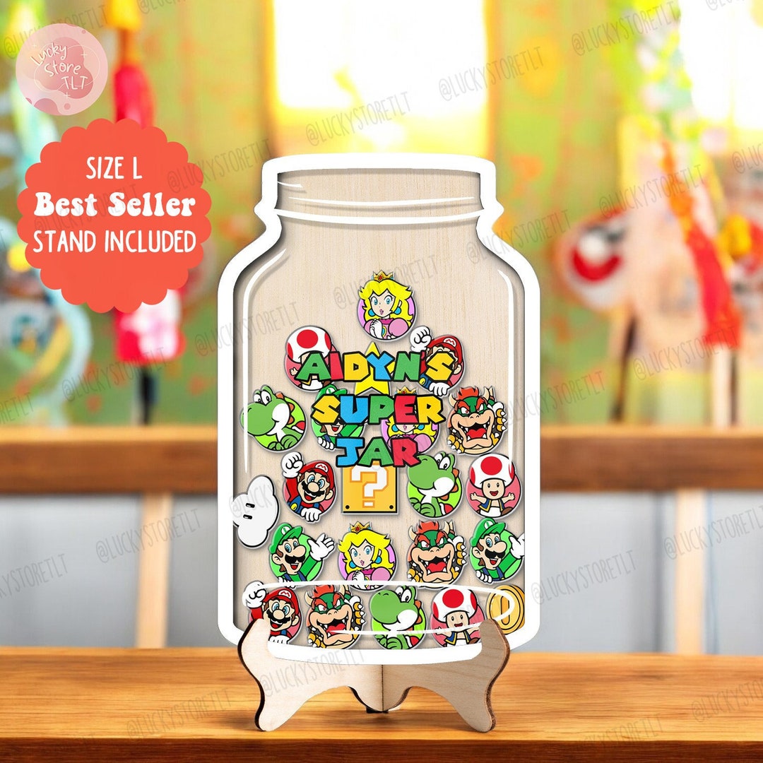 Custom Super Mario Reward Jar, Video Game Classroom Teacher Super Jar ...