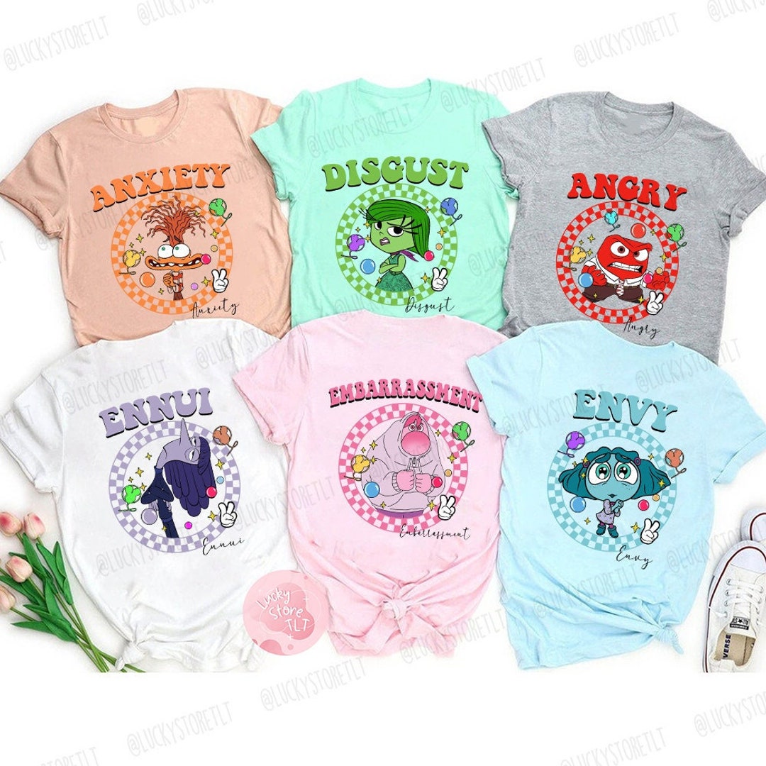Disney Pixar Emotions Inside Out 2 Characters Shirt, Inside Out Family ...