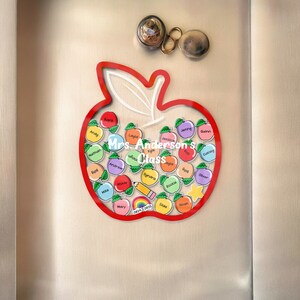 Personalized Teacher Cute Apple Reward Jar, Colorful Classroom Decor ...