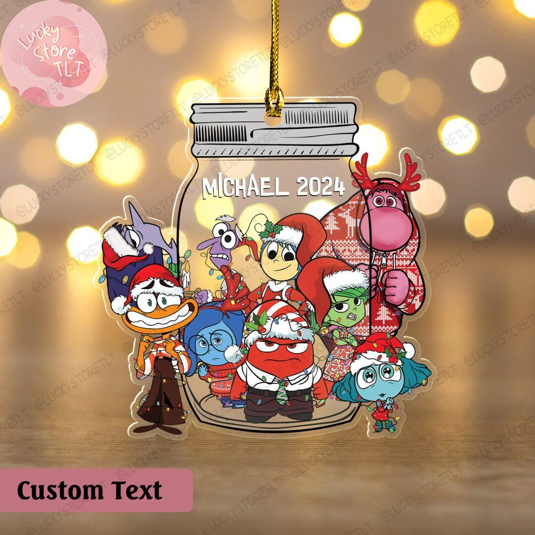 Personalized Disney Disney Inside Out 2 Christmas Ornament, Custom Name ...