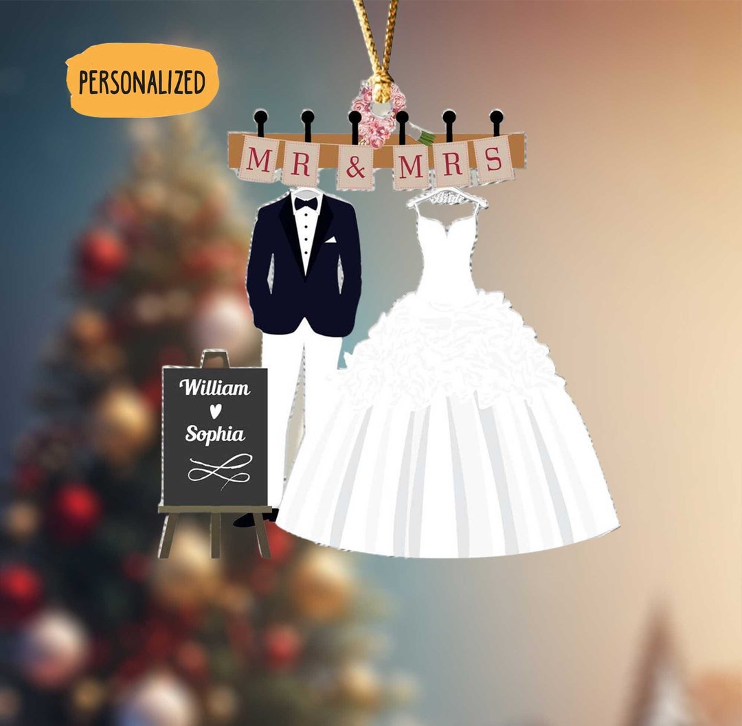 Anniversary Ts Couple Wedding Personalized Ornament Christmas