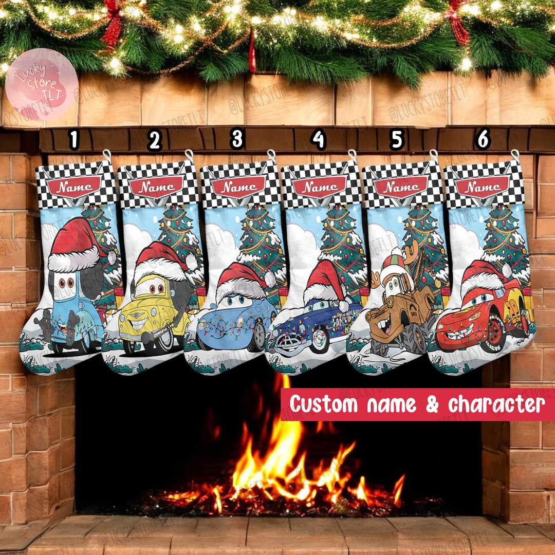 Personalized Disney Pixar Cars Christmas Stocking, Custom Name ...