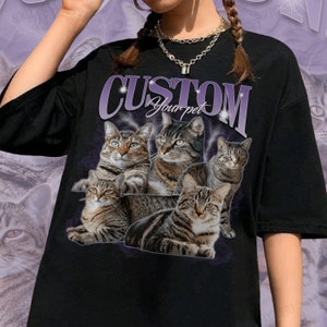 CUSTOM Bootleg Rap PET Shirt, Custom Pet, Custom Photo Vintage Graphic ...