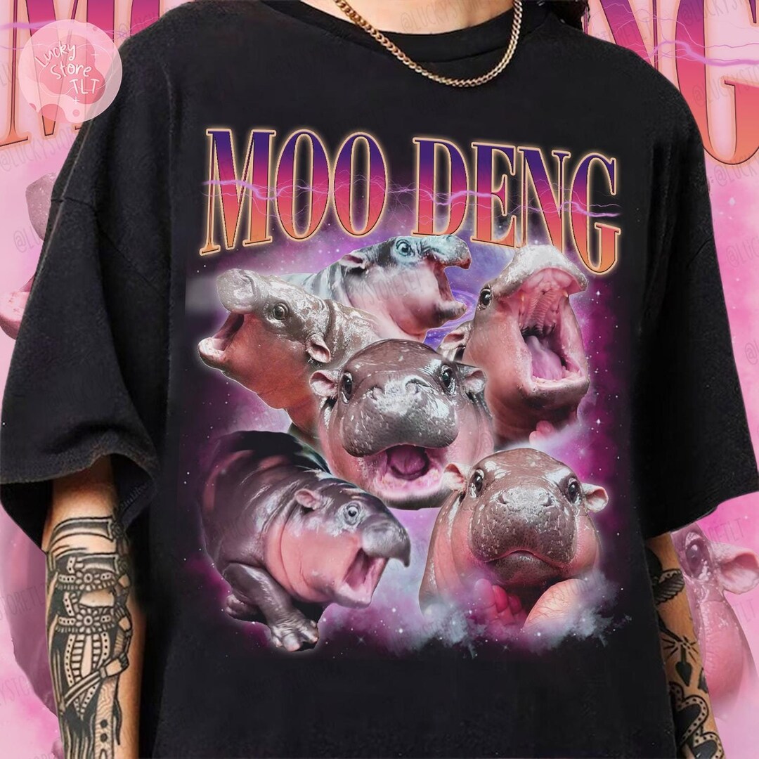 Custom Moo Deng Bootleg Rap Shirt, Custom Moo Deng Bootleg Idea Shirt ...