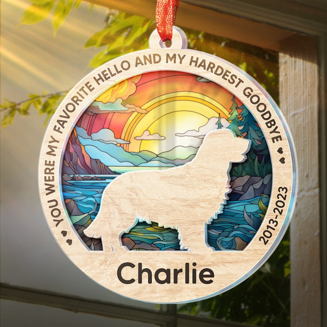 You Were My Favorite Hello And My Hardest Goodbye Suncatcher Ornament ...