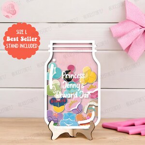 Personalized Disney Princess Reward Jar for Kids, Disney Mickey Head ...