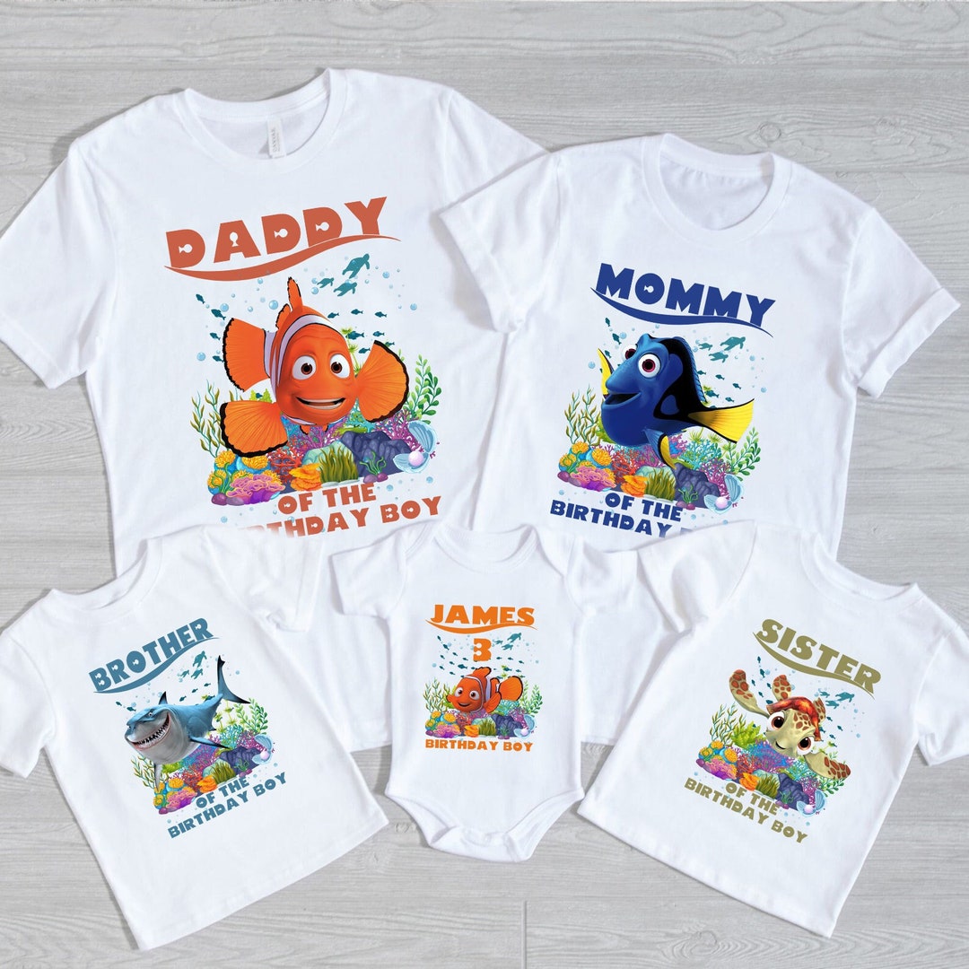 Finding Nemo Birthday Shirt, Finding Nemo T-shirt, Finding Nemo Family ...