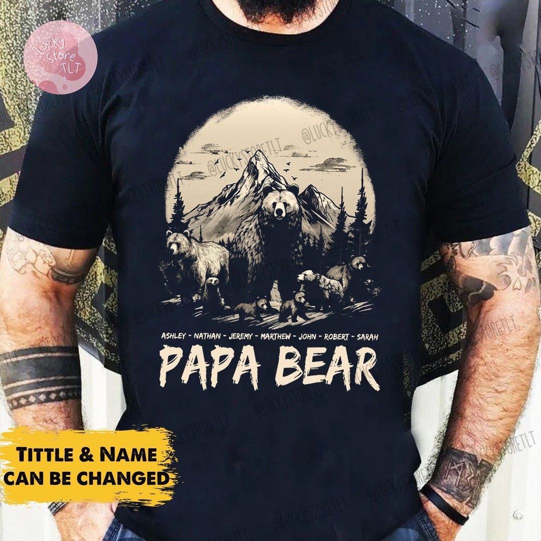 Personalized Papa Bear Shirt Papa Bear Set, Papa Bear Baby Bear Shirt, Fathers Day Shirt, Bear ...