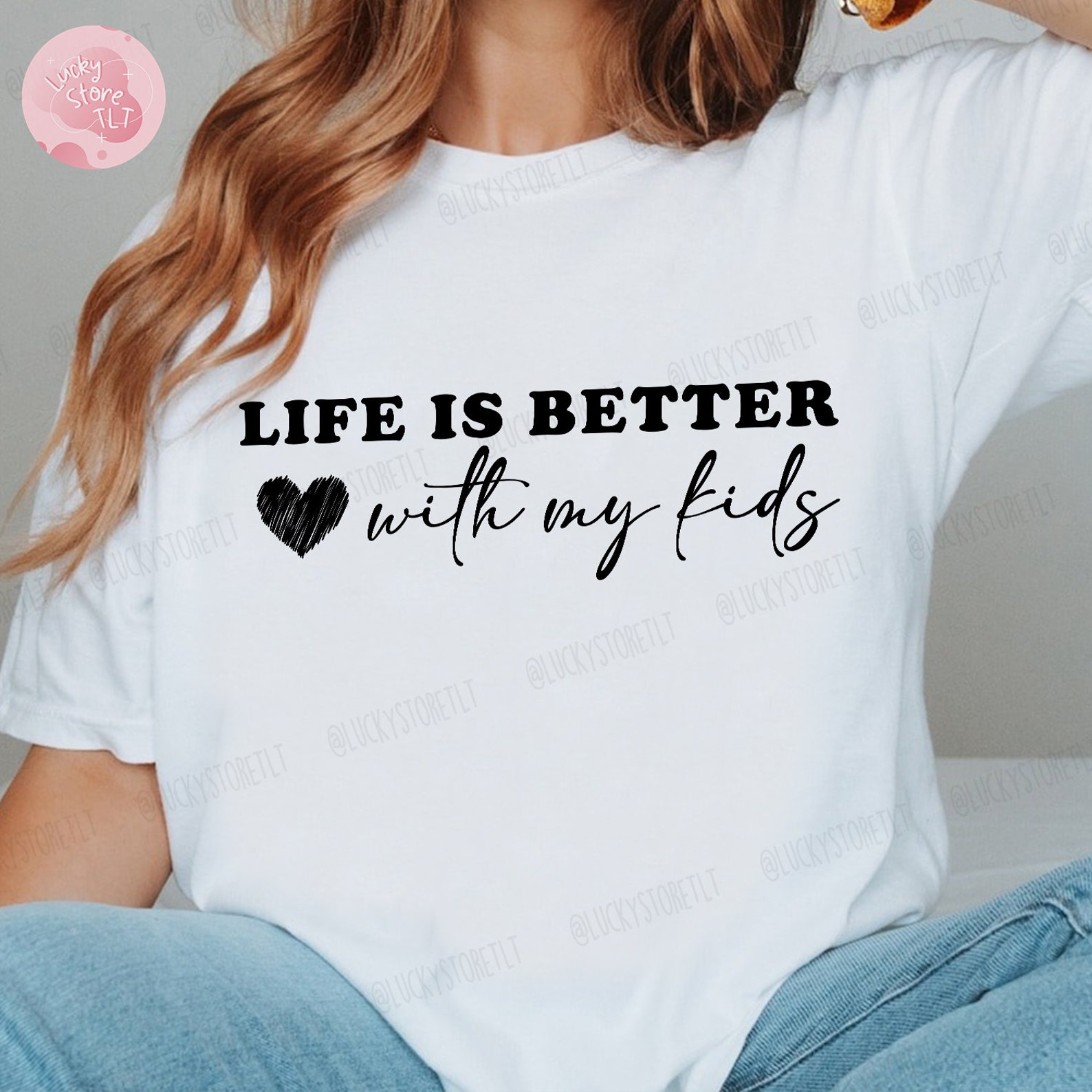 Custom Life is Better Shirt With Kid Name, Custom Mom Shirt With Kids ...