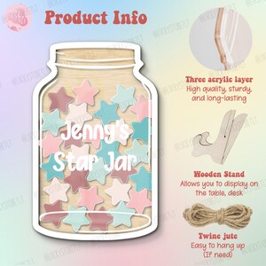 Personalized Star Reward Jar,teacher Gift,colorful Classroom Decor ...
