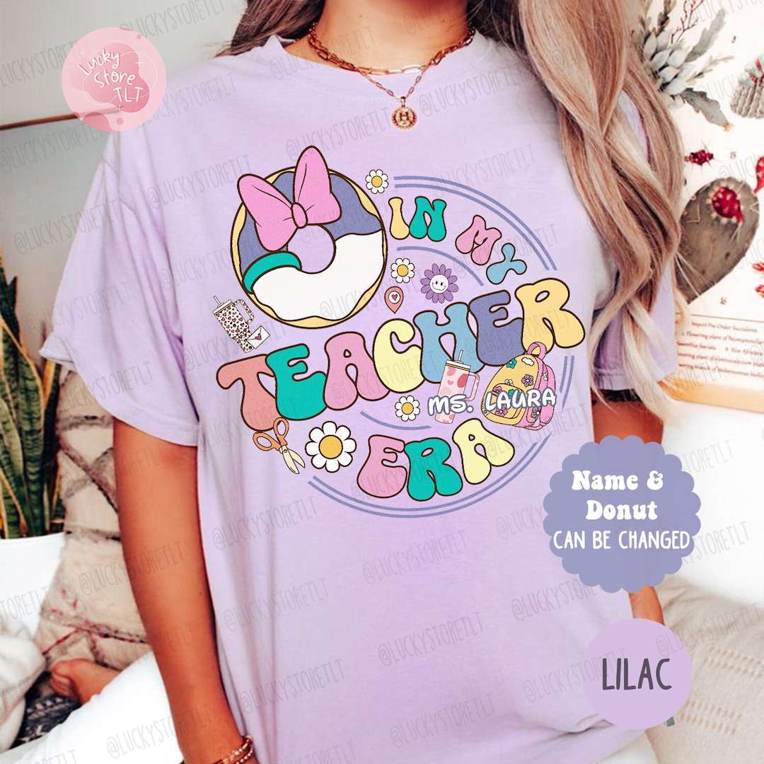 Personalized Minnie Daisy in My Teacher Era Shirt, Teacher Custom Name ...