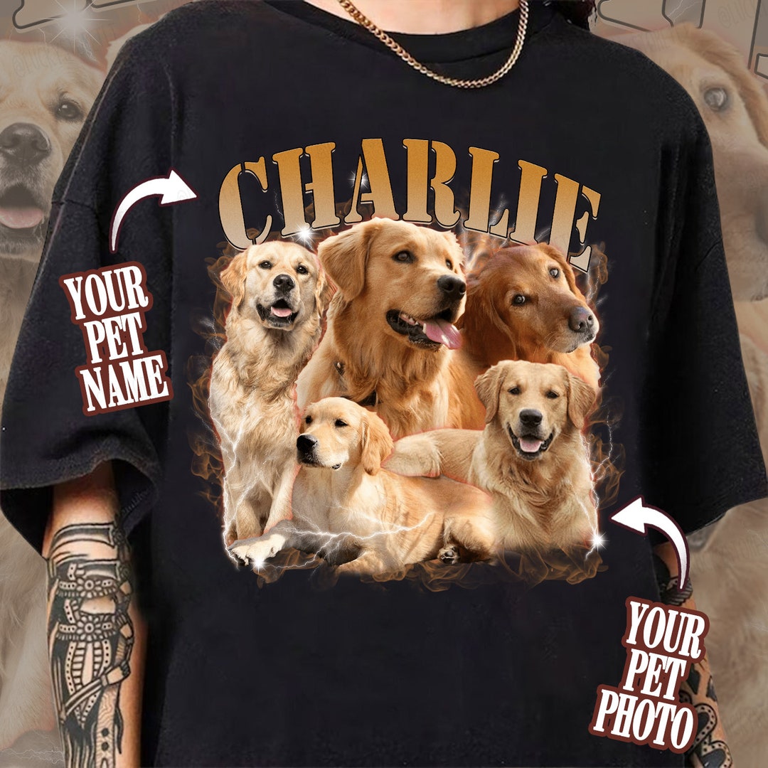 CUSTOM Bootleg Rap PET Shirt, Custom Pet, Custom Photo - Vintage ...