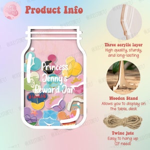 Personalized Disney Princess Reward Jar for Kids, Disney Mickey Head ...